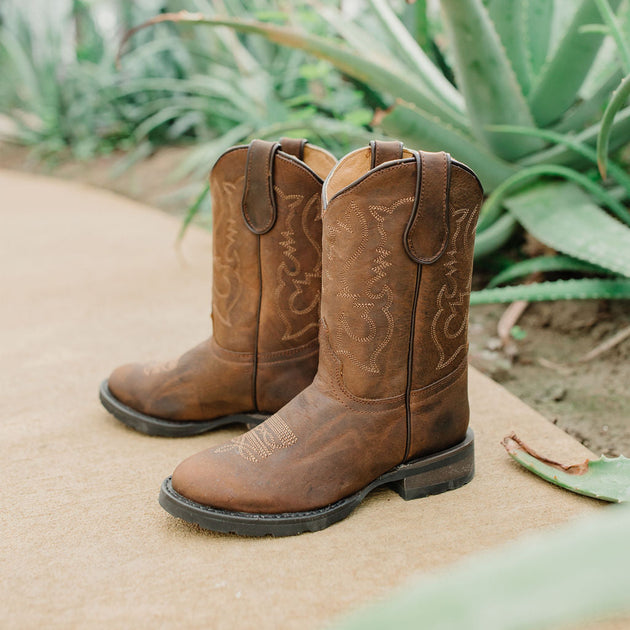 Soto Boots K4004 Buckaroo Kids Cowboy Boots Camel | Soto Boots